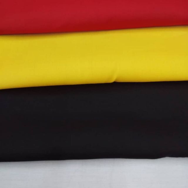 Kain Cotton Putih Kain Kuning Kain Merah Kain Hitam Cotton T/C | Shopee ...