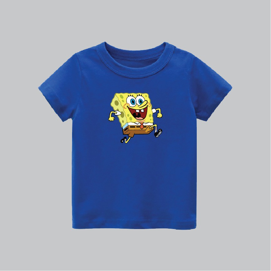 Baju Spongebob Kartun Cartoon Cute Comel Tshirt Kids Kanak-kanak Cotton ...