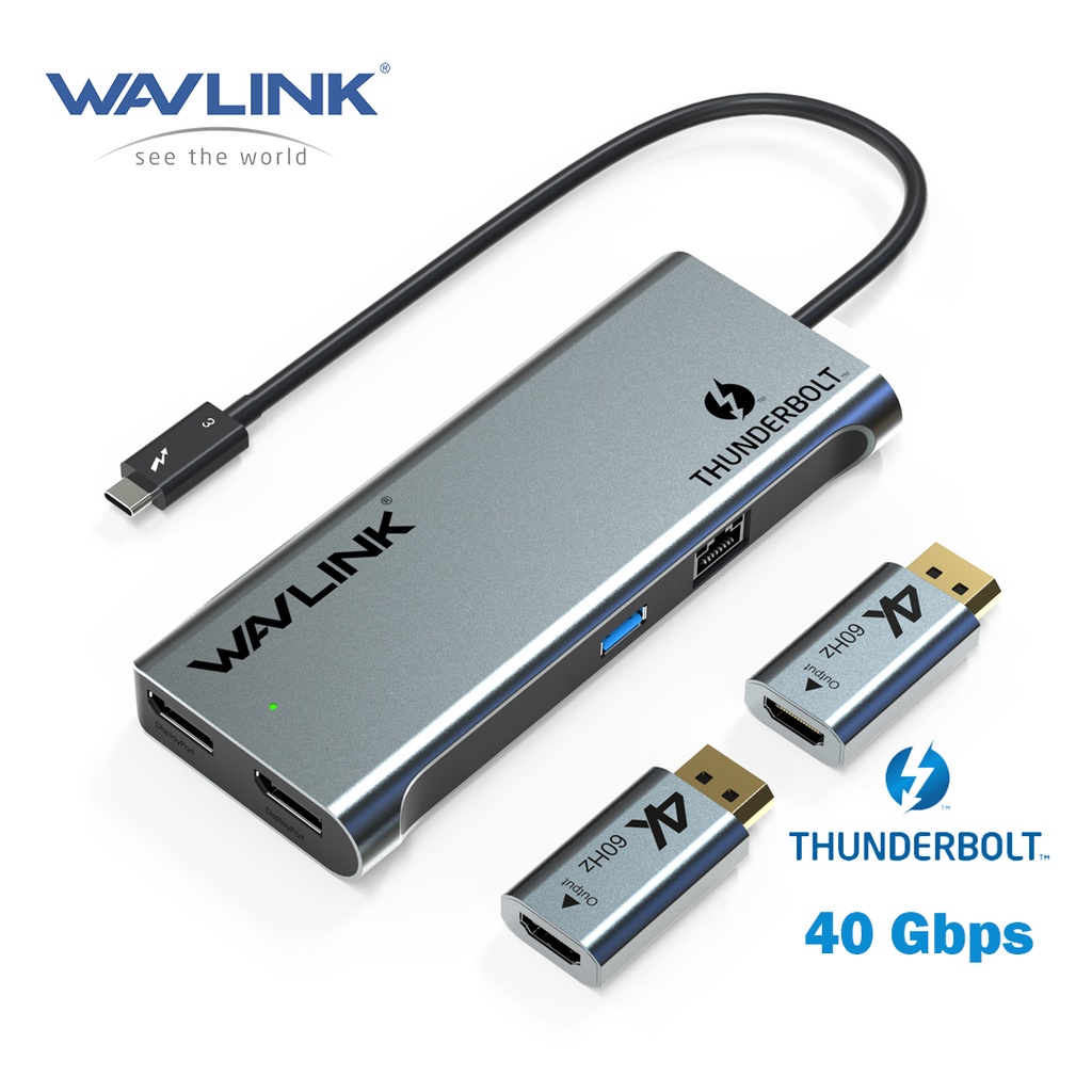 WAVLINK Thunderbolt 3 USB HUB Mini Dock with USB 3.0 and Gigabit ...