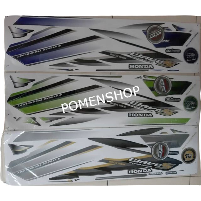 HONDA WAVE 125S (2) BODY STICKER BADAN STRIKE STRIPE STIKER | Shopee ...