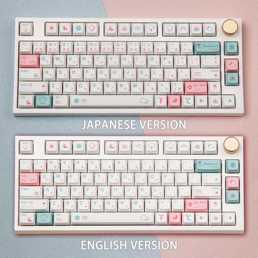 XDA Keycaps Sublimation keycaps137 Keys Honey Milk Keycaps PBT XDA ...