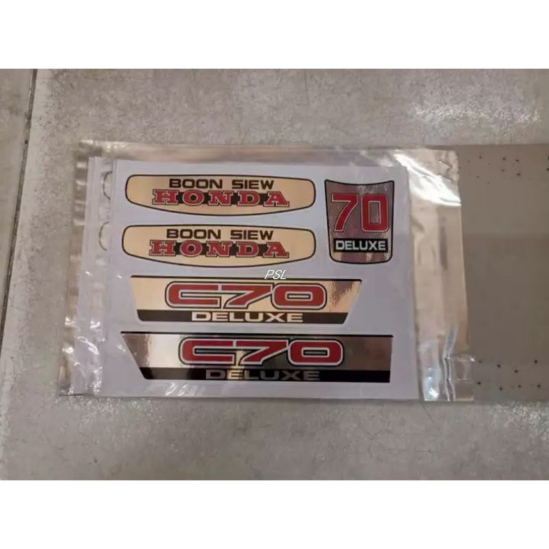 HONDA C70 BODY STICKER CHROME (LAMPU BULAT) // HONDA C70 STIKER STRIKE ...