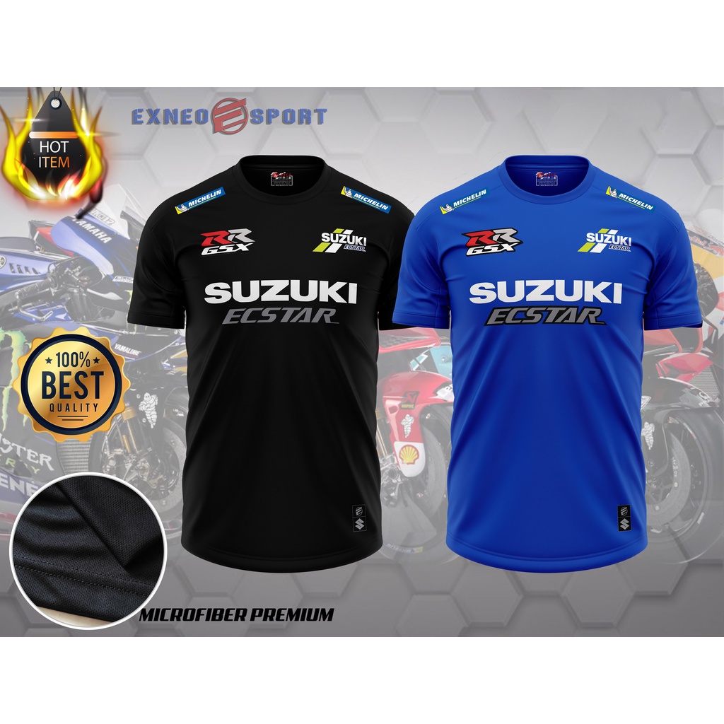 📍Microfiber Quality📍Baju Motor Sport Suzuki Racing Team Tshirt Graphic ...