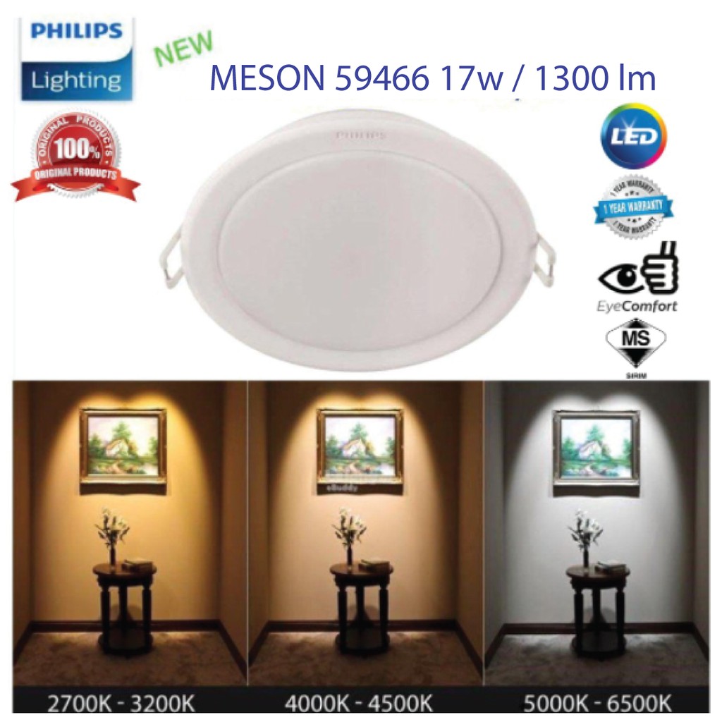 Philips Meson Interlaced Optics(IO) Recessed Downlight/ 59466*17W*6"/ 59464*13W*5"/ 59449*9W*4 ...