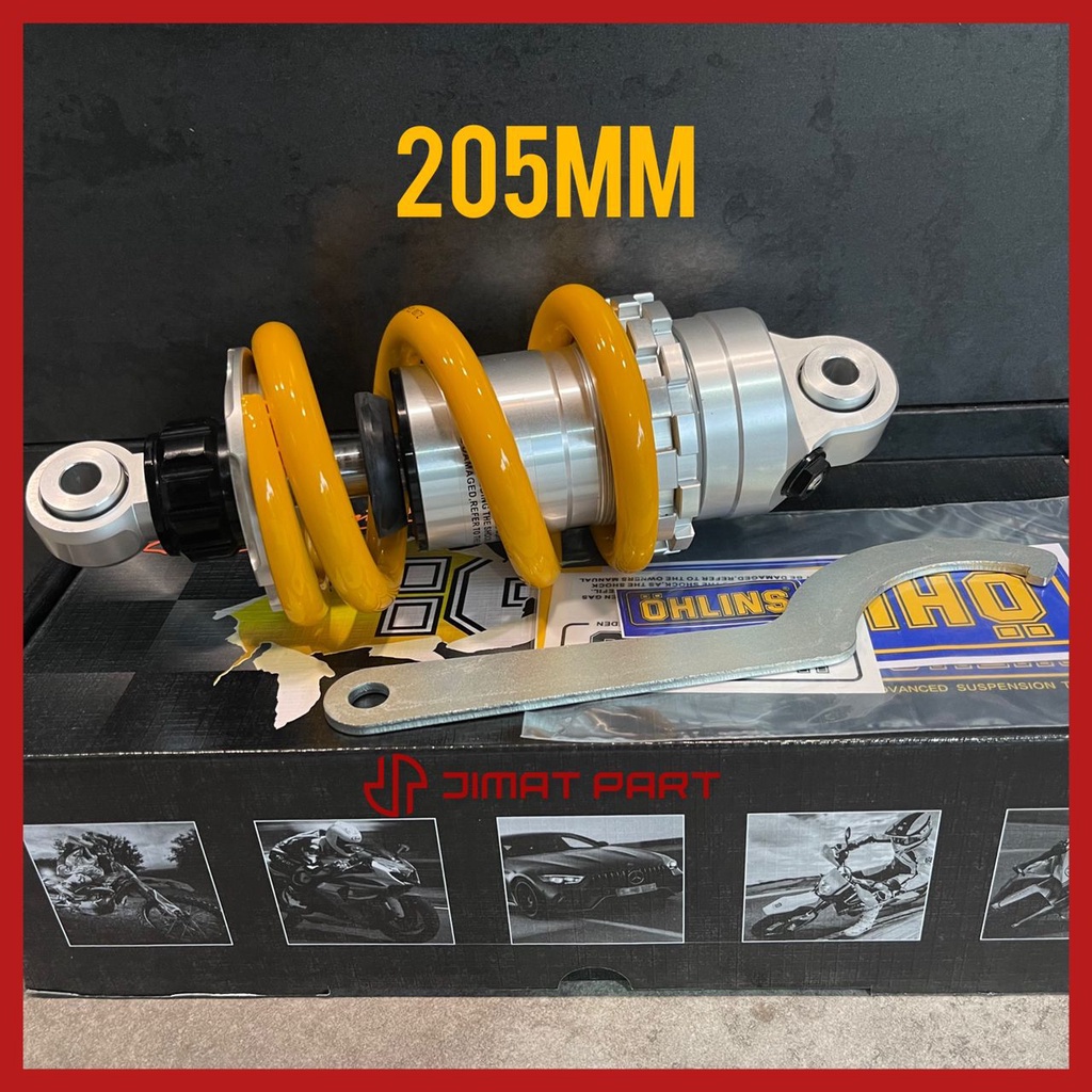 ADJUSTABLE MONOSHOCK Y15ZR Y15 Y16 LC150 LC135 205MM ABSORBER OHLINS ...