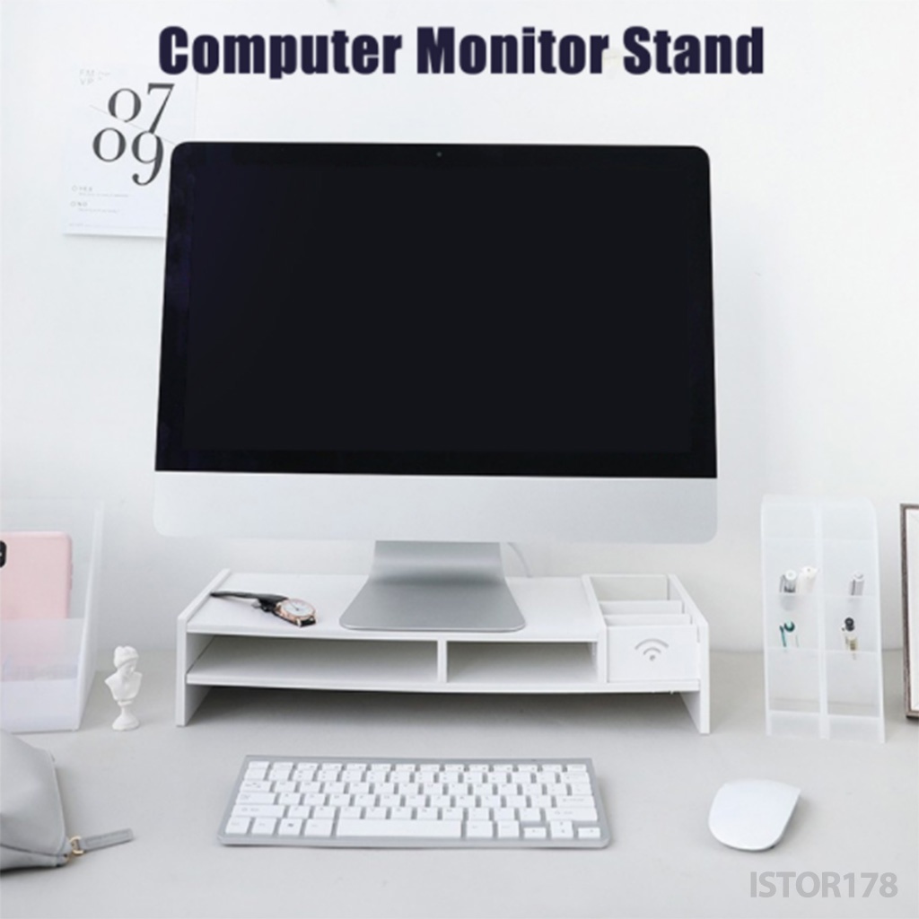 MONITOR SCREEN RISER SHELF/ LAPTOP STAND/ DESKTOP CABINET/ COMPUTER ...