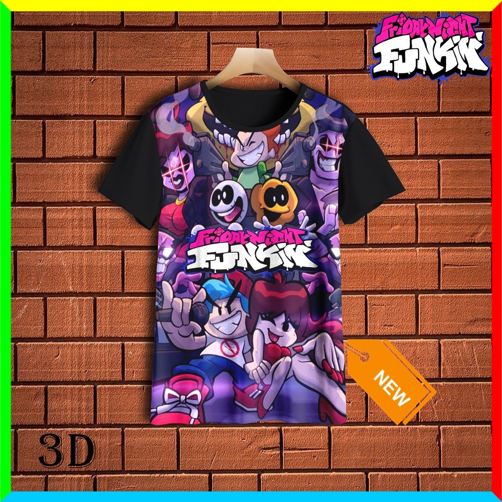 Friday Night Funkin' T-Shirt Version 1 3D | Shopee Malaysia