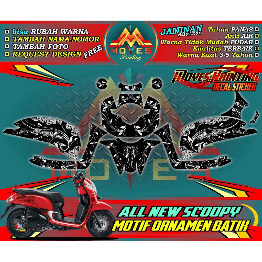 Scoopy Decal Sticker Scoopy Stickers Motorcycle Decal All New Scoopy ...