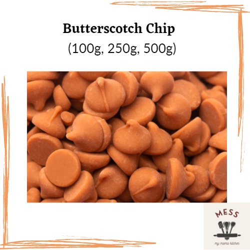 Butterscotch Chips / Coklat Cip Butterscoth (100gm, 250gm, 500gm) (Non ...