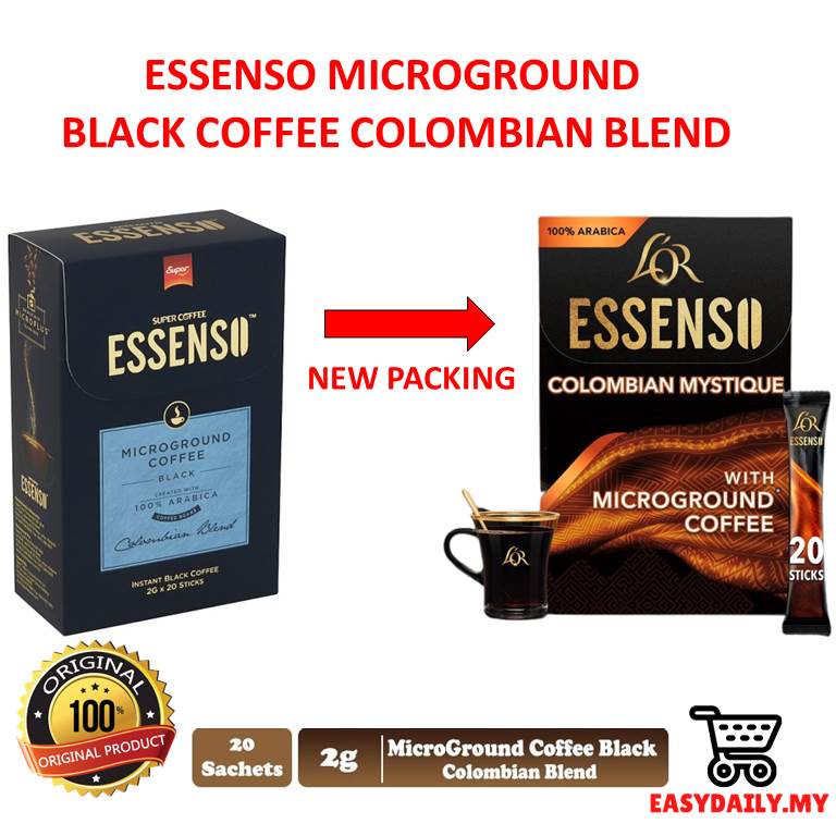 ESSENSO MicroGround BLACK Coffee - COLOMBIAN Blend (2g x 20's) (L'OR ...