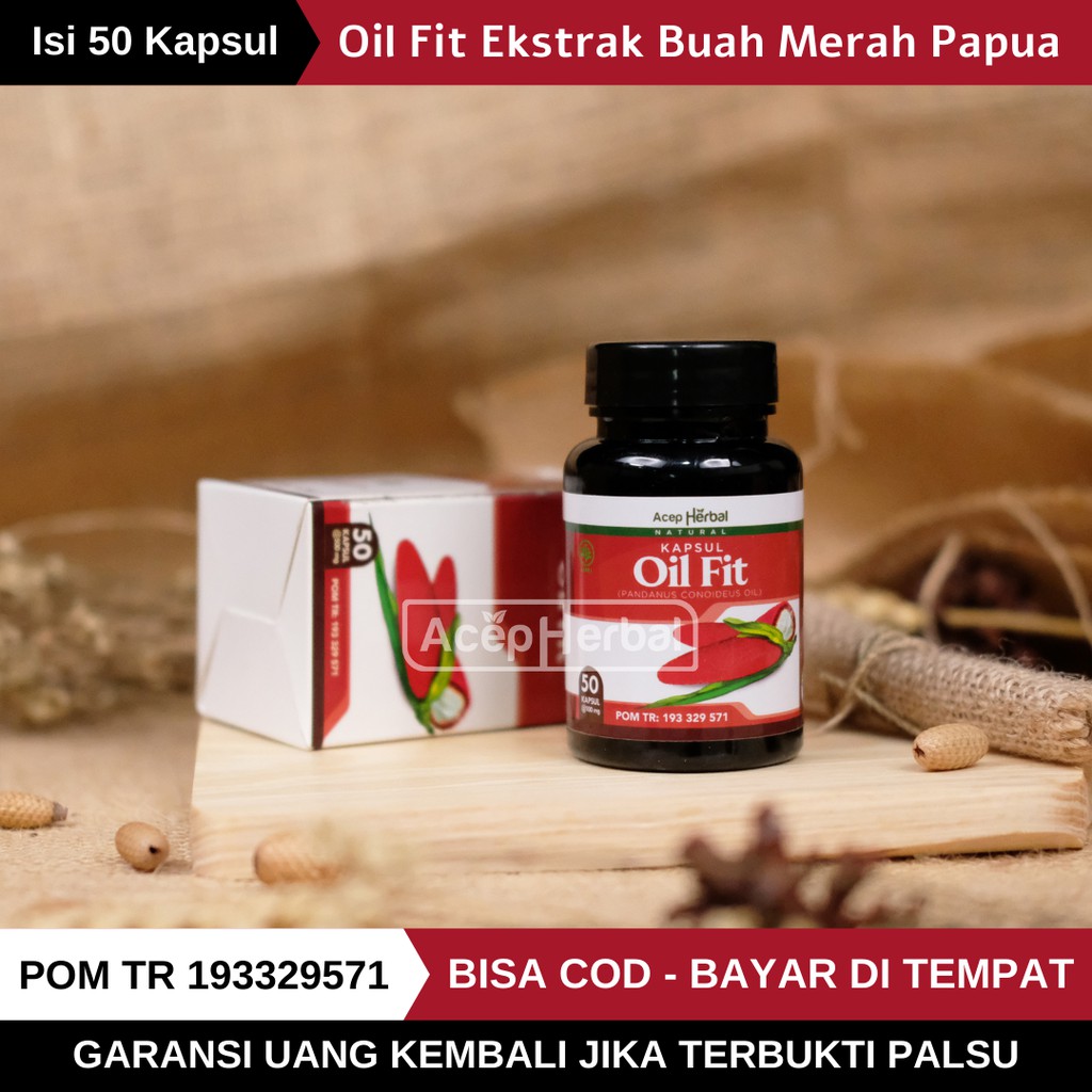 MERAH Oil FIT Capsules Papuan Red Fruit Extract Medicine Gout, Joint ...