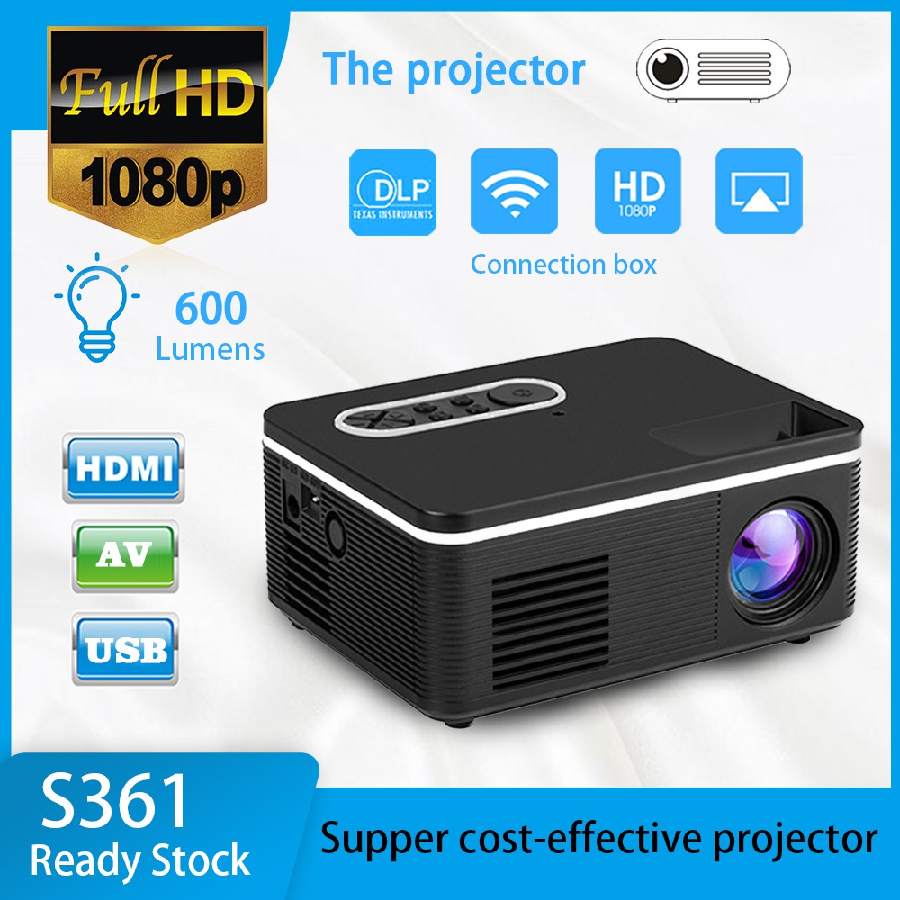 HD 1080P Android Projector Supports Full600 Lumens Mini Protable LED ...