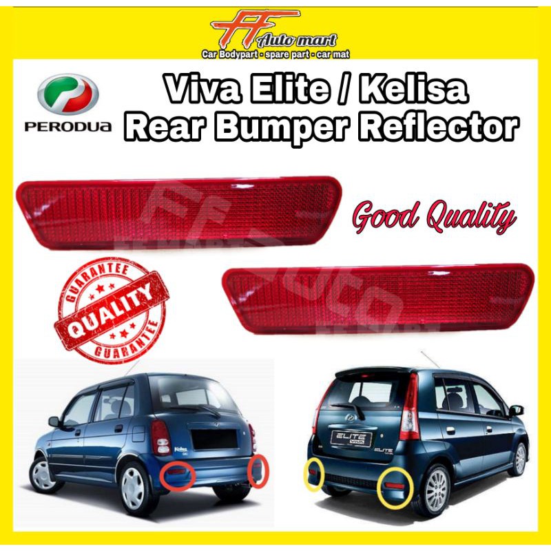 Perodua VIVA ELITE / KELISA Rear Bumper Reflector / Bumper Reflector ...