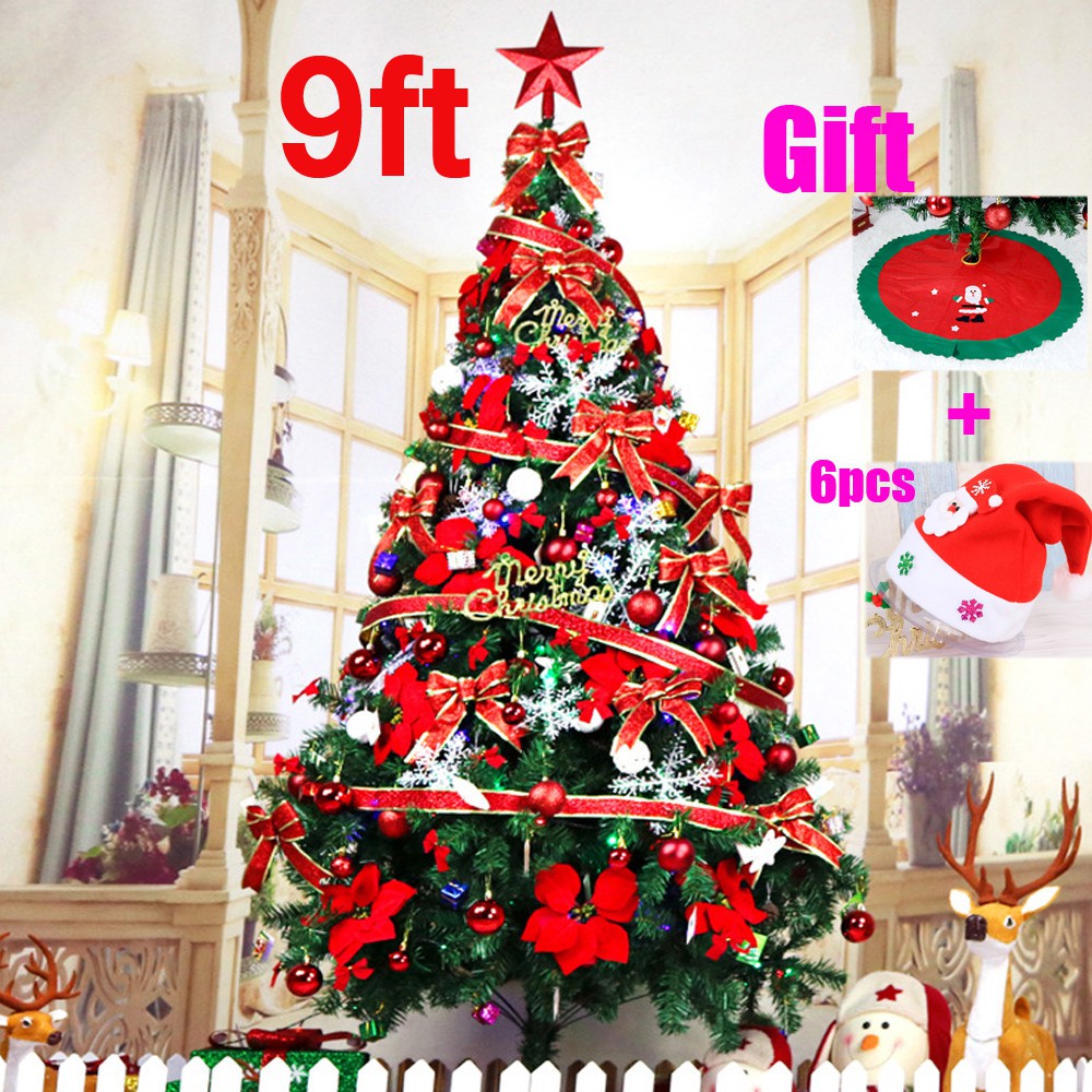 9ft Christmas tree package 2.7 m red and gold luxury encryption ...