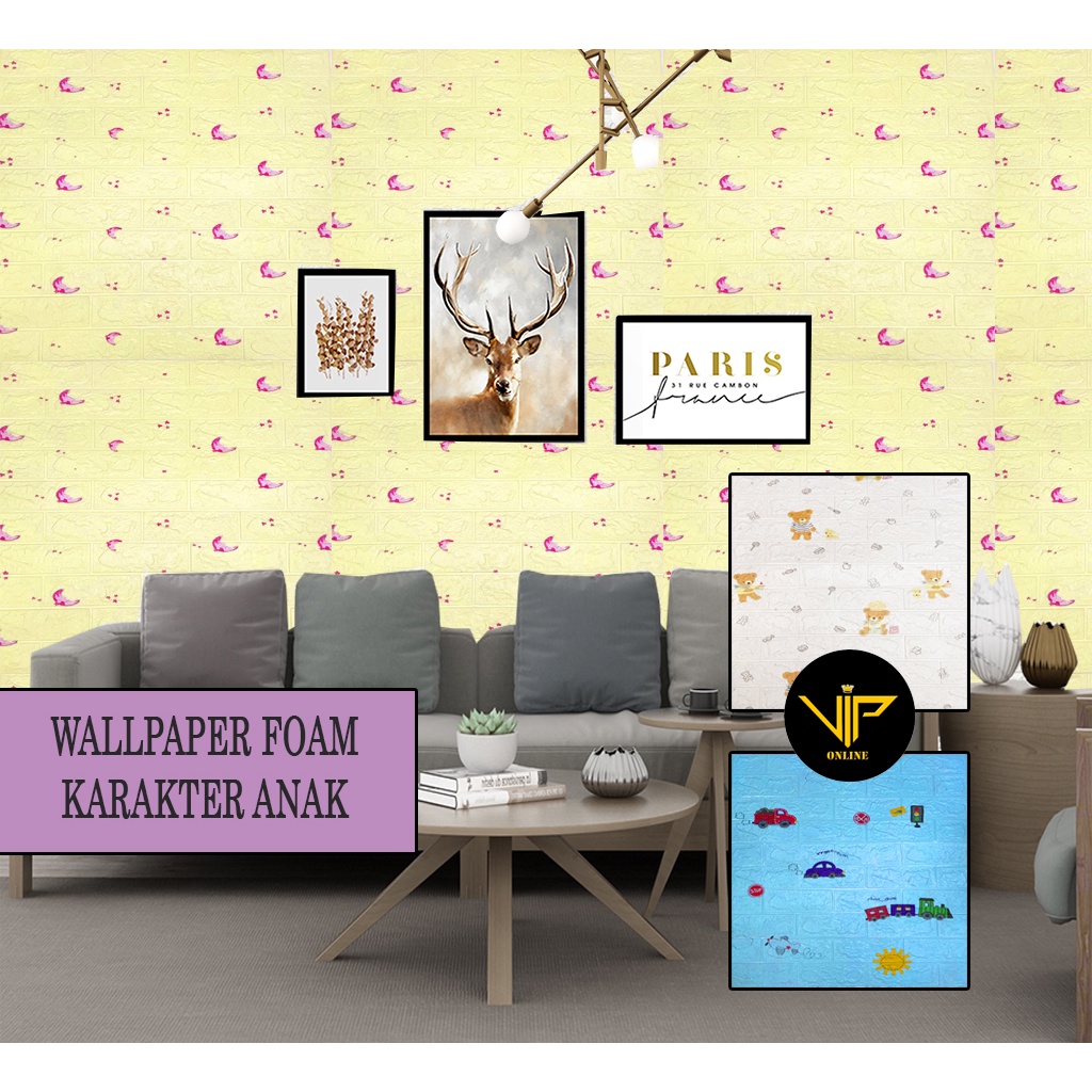 Vip Wallpaper Foam 3D Wall Character Children Wall paper Foam Sticker ...
