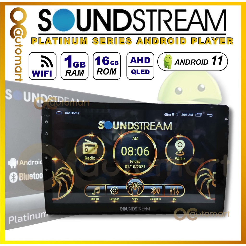 Soundstream Platinum Series QLED Android Player 1+16gb and 2+32gb Sound ...