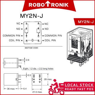 Relay MY2 MY3 MY4 LY2 LY3 LY4 MK2 MK3 (12V 24V 48V 110V 220V 240V) AC ...