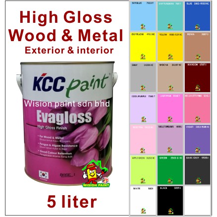 5L ( 5 LITER ) HIGH GLOSS KCC EVAGLOSS HIGH GLOSS FINISH FOR WOOD ...