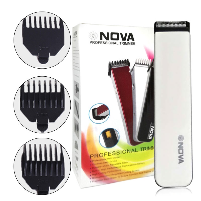 NOVA NS 216 Men Professional Rechargeable Cordless Hair Trimmer Cutter ...