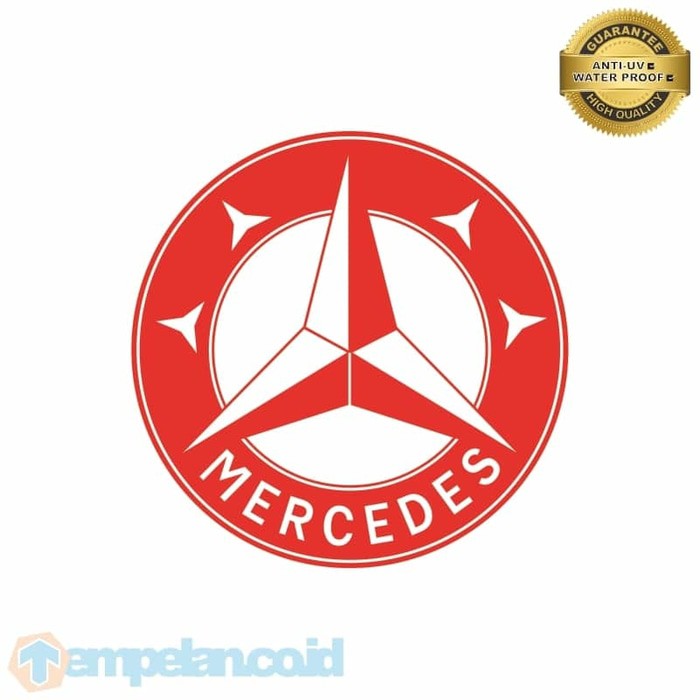 MERAH Mercedes BENZ RED II LOGO STICKER INSIDE & OUTSIDE STICK | Shopee ...
