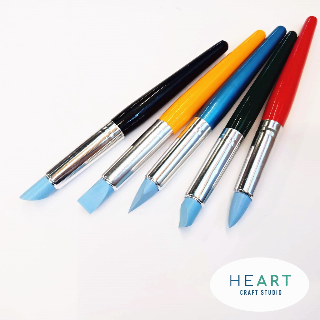 5pcs Rubber Paint Brushes Clay Tools for Sculpture Pottery Color ...