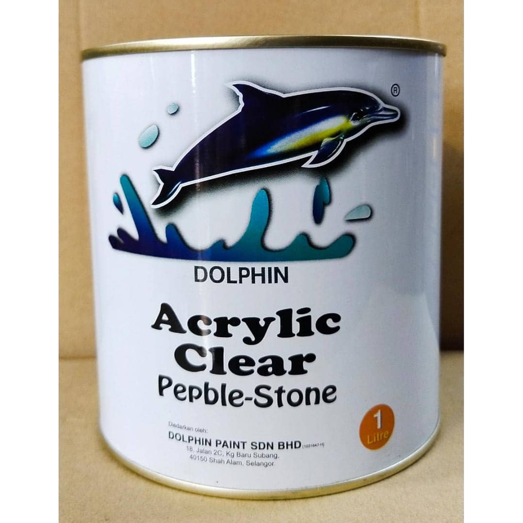 DOLPHIN ACRYLIC CLEAR PEBBLE STONE COAT (1 LITRE) | Shopee Malaysia