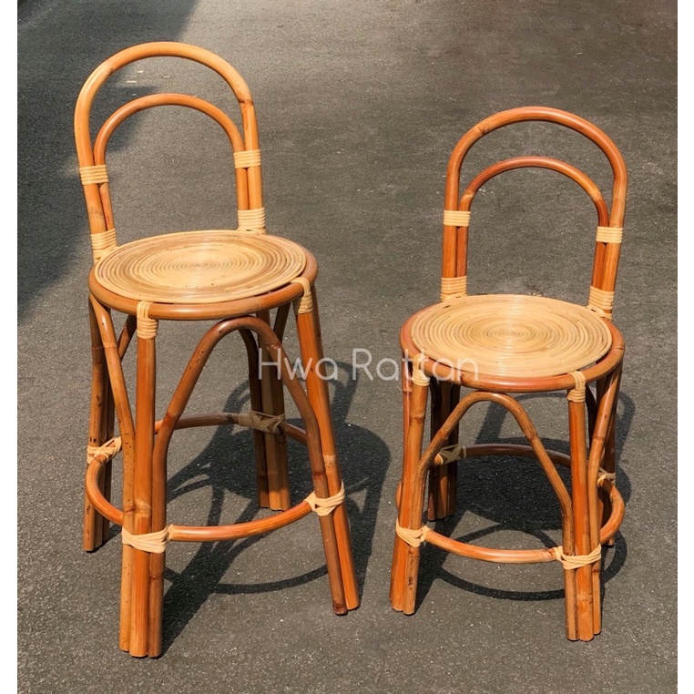 Rattan stool / High stool / Kitchen stool rotan / Bar stool chair ...