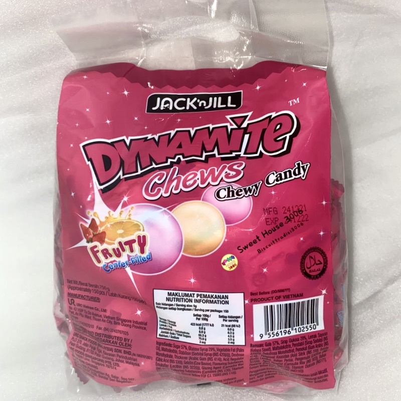 Jack Jill 900gm Dynamite Chews Chewy Candy Choco Mint Plus Gula Angin ...