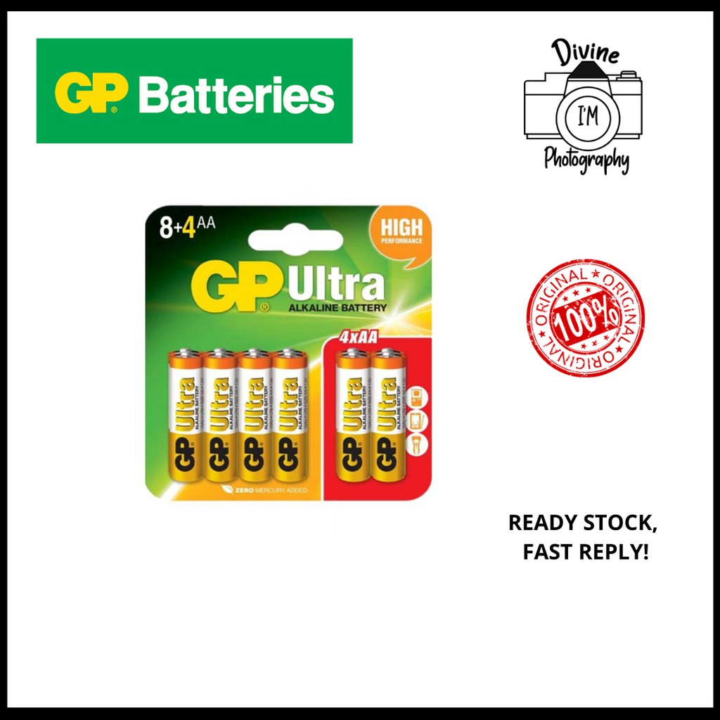GP Alkaline Ultra 8AA+ 4AA Battery | Shopee Malaysia