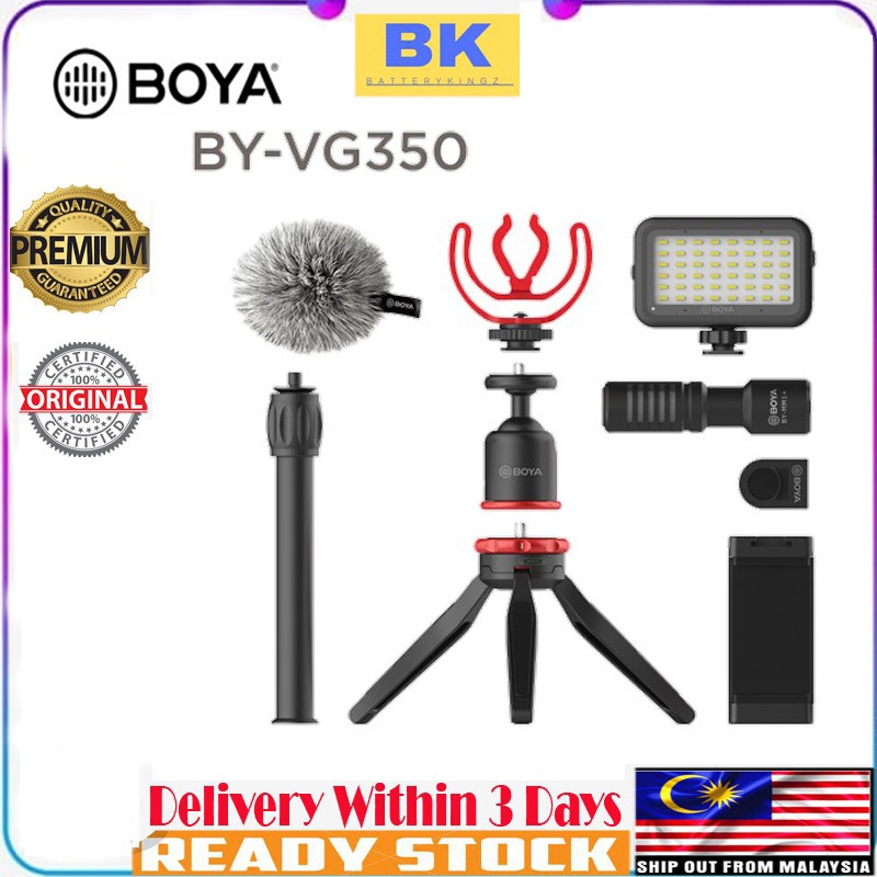 Boya BY-VG350 Ultimate smartphone video kit ( MM1+MINI TRIPOD+EXTENSION ...