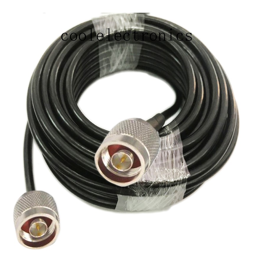N Male to N Male Connector RG58 50-3 RF Coax Coaxial Cable 50ohm 1m 2m 3m 5m 10m 15m 20m ...