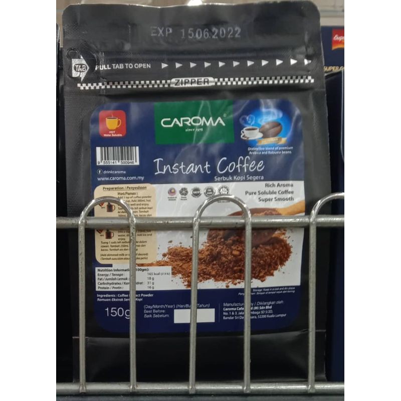 CAROMA Instant Coffee Powder 150g(Arabica + Robusta Beans Mixed ...