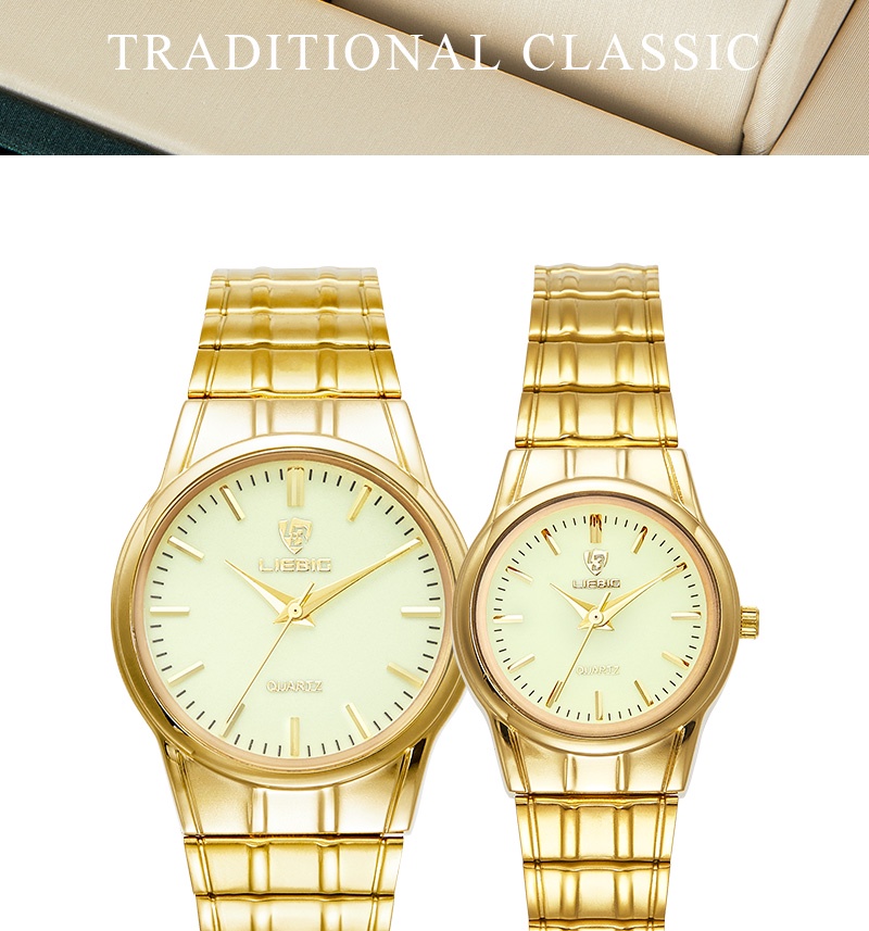 LIEBIG Couple Watch Quartz Watch Stainless Steel Watch 30M Waterproof ...