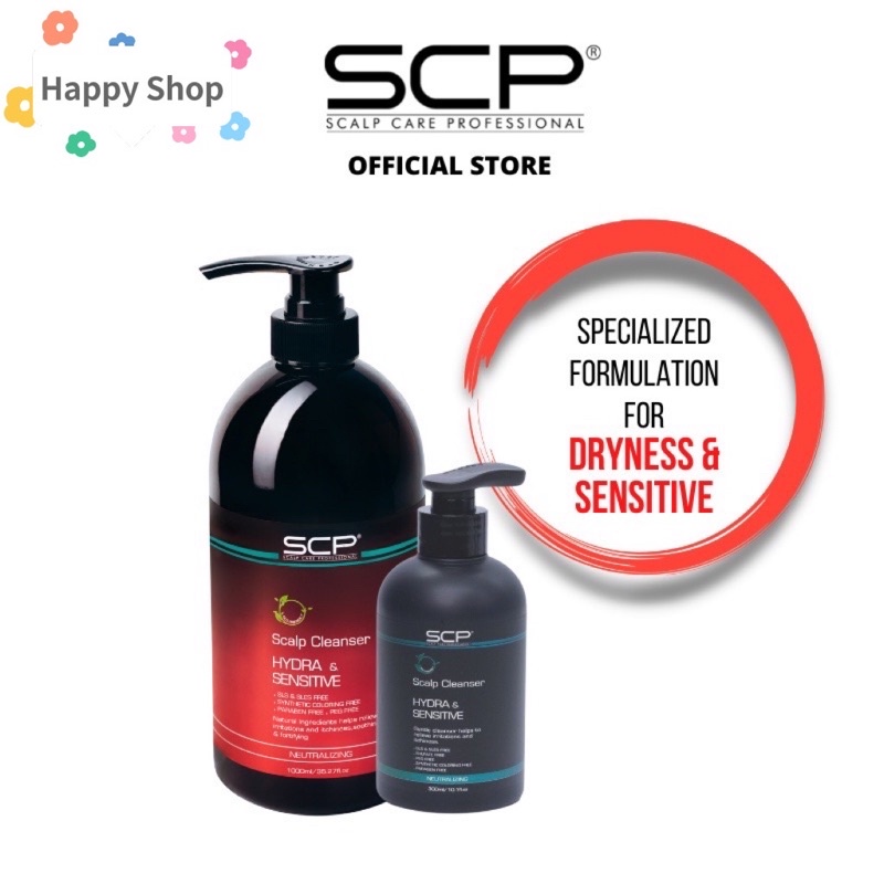 SCP HYDRA & SENSITIVE HAIR SHAMPOO 300ML/1000ML (100% Original ...