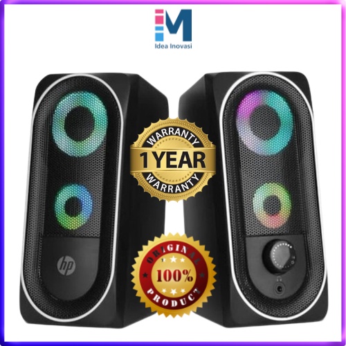HP Mini Computer Speaker/RGB Light/Surging Bass/2.0 Stereo/Speaker for ...