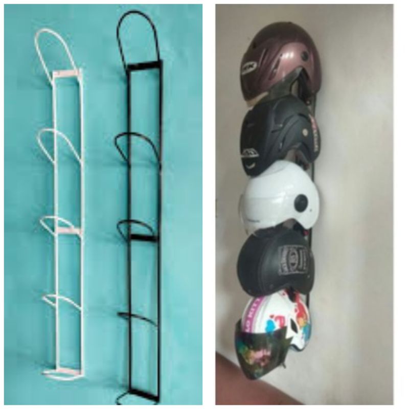 GANTUNGAN Helmet RACK / HELMET HANGER / WALL mounted HELMET HOLDER ...