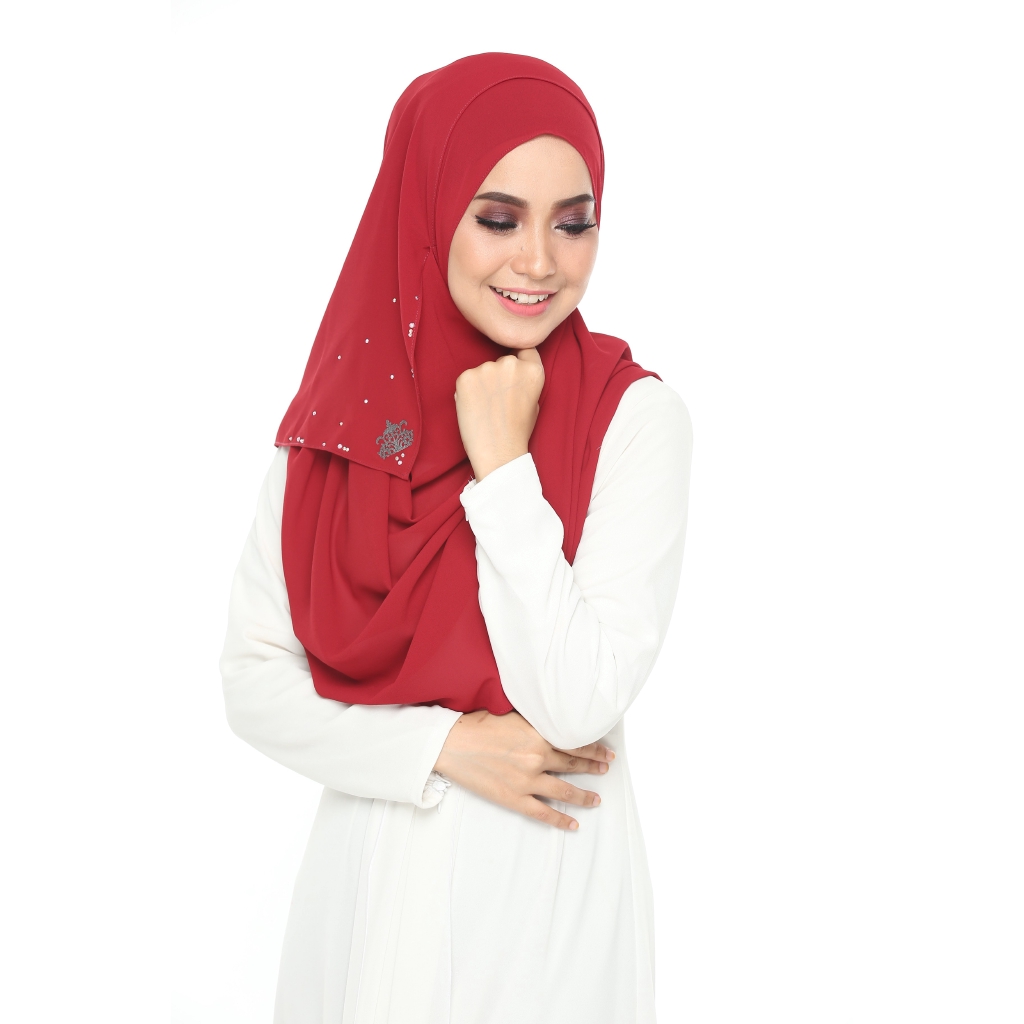 Elegant Tudung Burgundy Sumire Shawl Instant 2loop Burgundy | Shopee Malaysia
