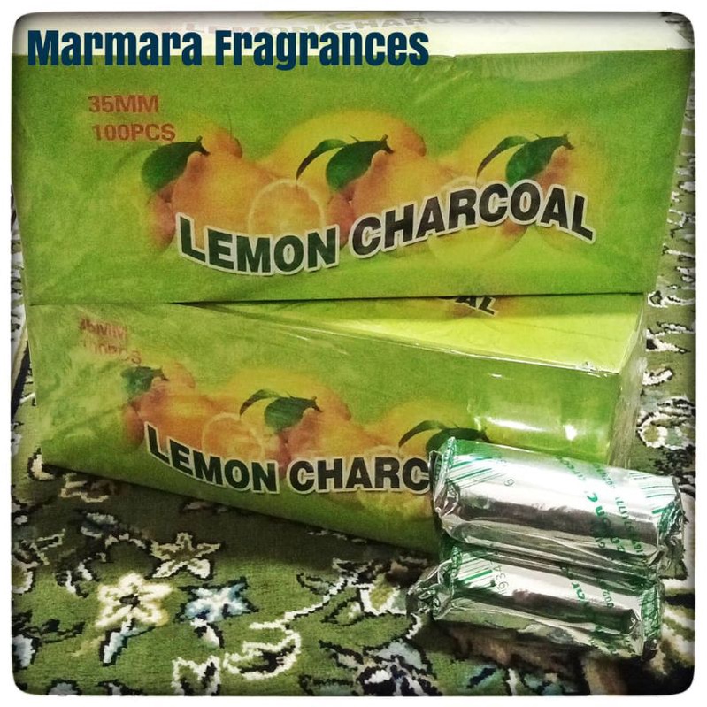 Charcoal Lemon Arang Bulat 1 box (100pcs) 🔥🔥 for Oudh Gaharu Bukhoor ...
