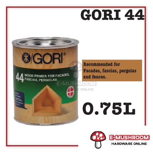GORI 44 0.75L - Wood Primer for Facades, Fascias, Pergolas (Sealer, 1st coat, also for new raw ...