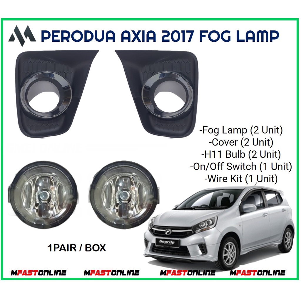 OEM FOG LAMP FOG LIGHT SPOT LIGHT PERODUA AXIA 2017 2018 G Spec ...