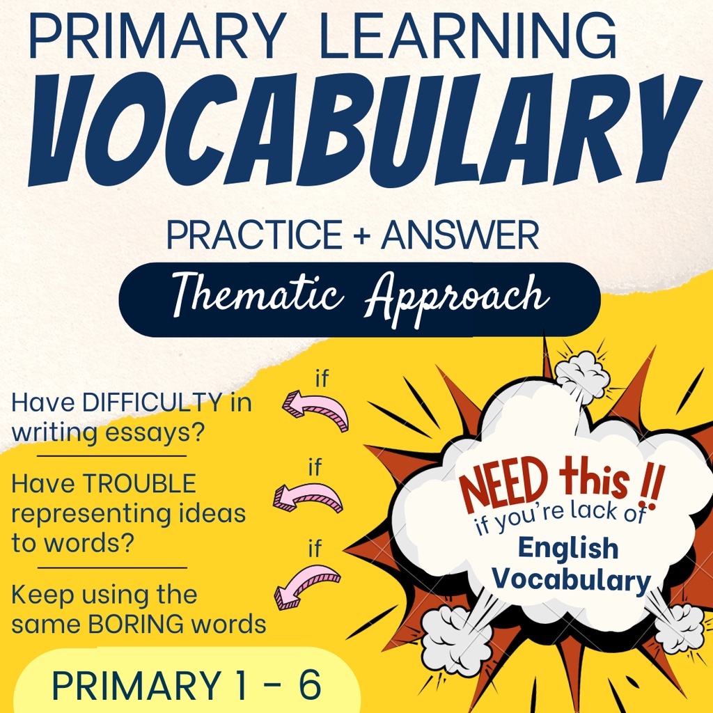 P8 Learning Essential Vocabulary + Answer l Grade 1- 6 Vocabulary for ...