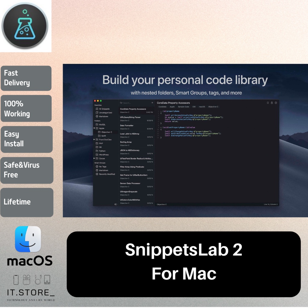 SnippetsLab 2 Lifetime for Intel and M1 Chip Apple Silicone MacOs/Macbook/Mac Software Full ...