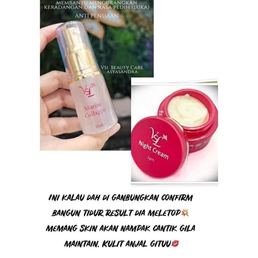VSL[READY STOCK]SET JERAGAT - MARINE COLLAGEN /NIGHT CREAM / SET KULIT ...