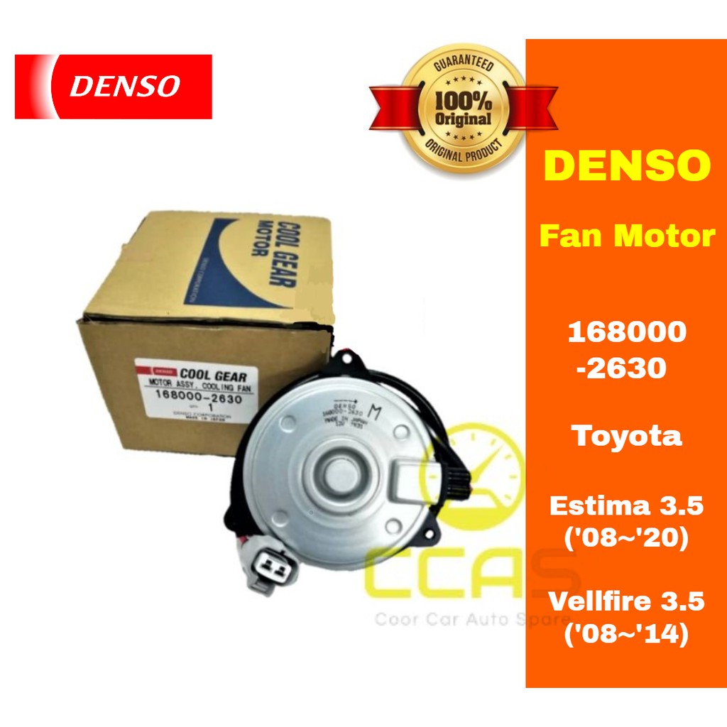 (100% ORIGINAL ) Denso Radiator Fan Motor - 168000-2630 - Toyota Estima ...