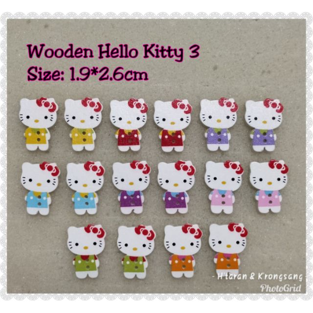 Wooden Hello Kitty 3 | Shopee Malaysia