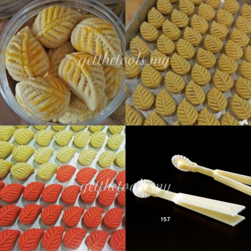 NO. 157 Plastic Spike Pengepit Tart Daun Leaf Tart Cookies cutter Acuan ...