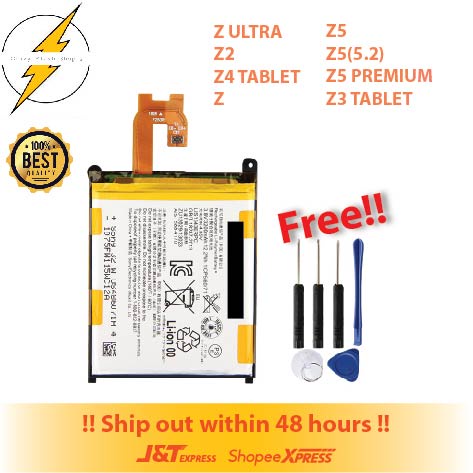 SONY SE Z Original Battery Bateri (Z2 | Z3 TABLET | Z4 TABLET | Z | Z5 ...