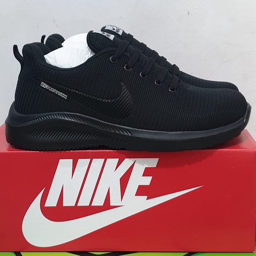 HITAM Nike Men's Women's Plain Black Children's School Shoes FREE BOX ...