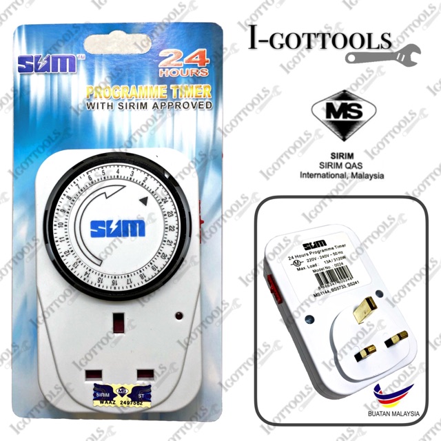 (SUM) Electronic Programme Timer Socket Plug (SIRIM APPROVED) | Shopee Malaysia