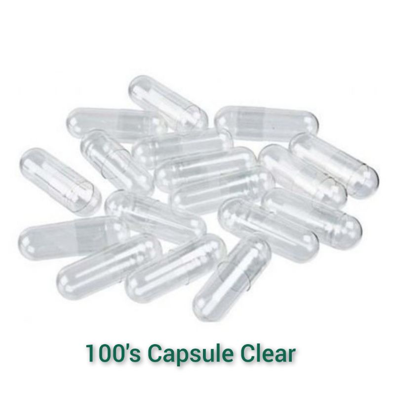 100's Empty Clear Gelatin Capsules Self Fill Pharmaceutical Grade ...